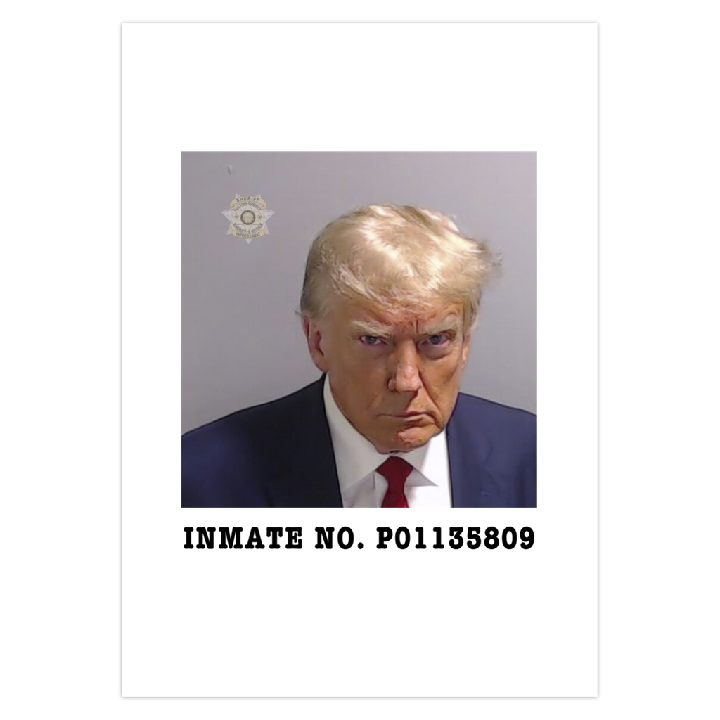 Donald Trump Mugshot Card Election 2024 Inmate No. P01135809 Fulton Co ...