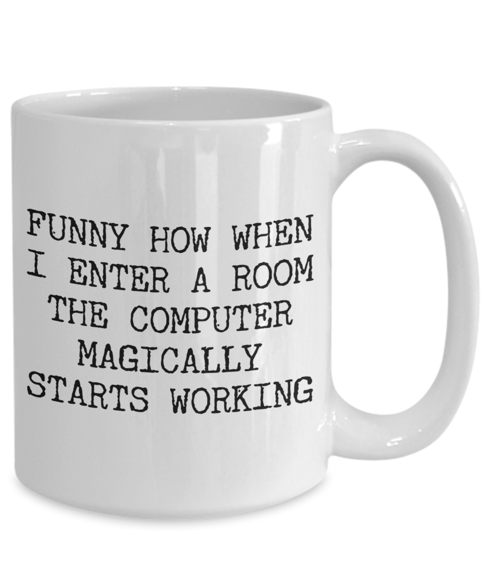 Computer Funny Guy Mugs Computer Genius Mug Coffee Cup – Cute But Rude