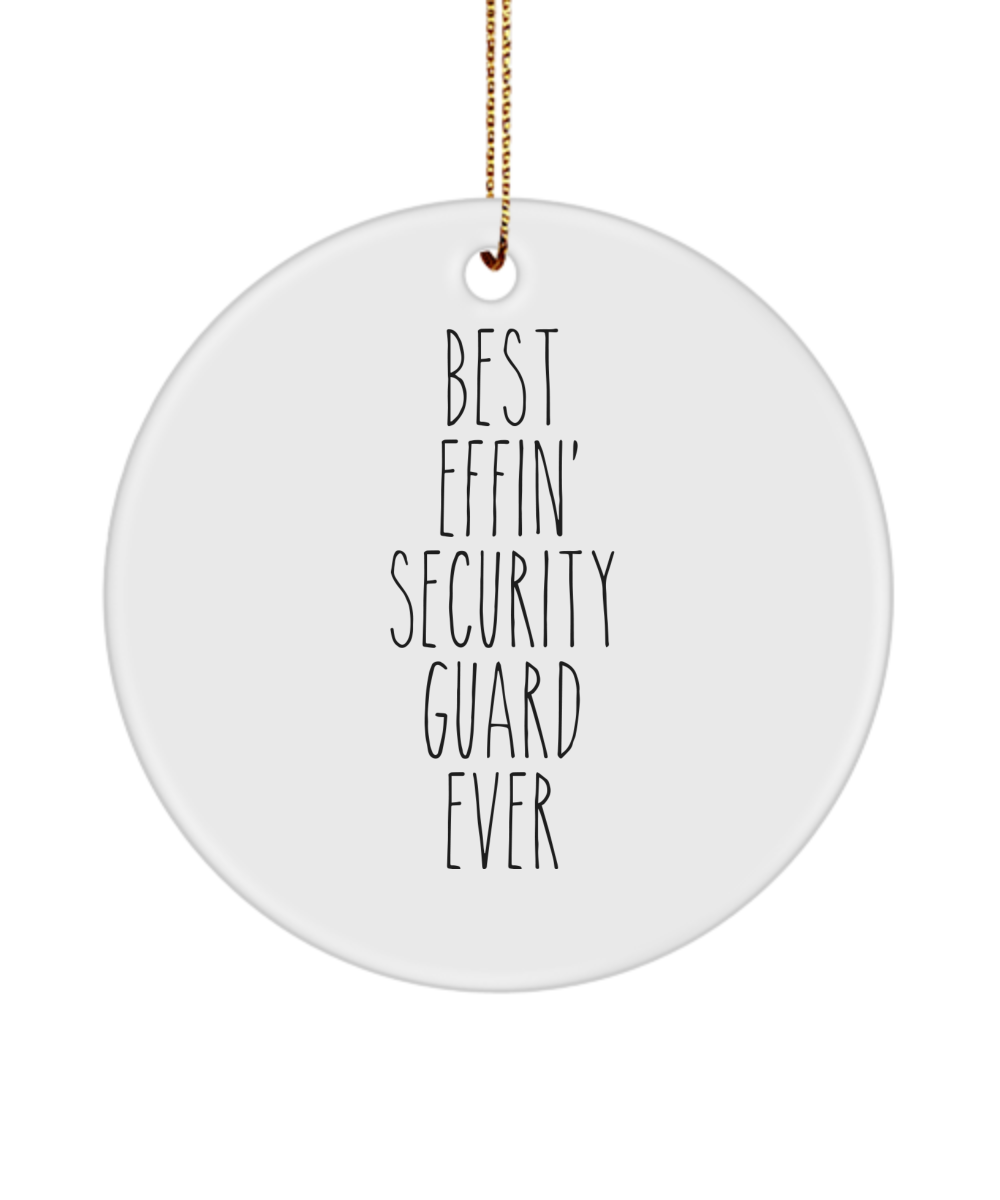 Gift For Security Guard Best Effin' Security Guard Ever Ceramic Christ ...
