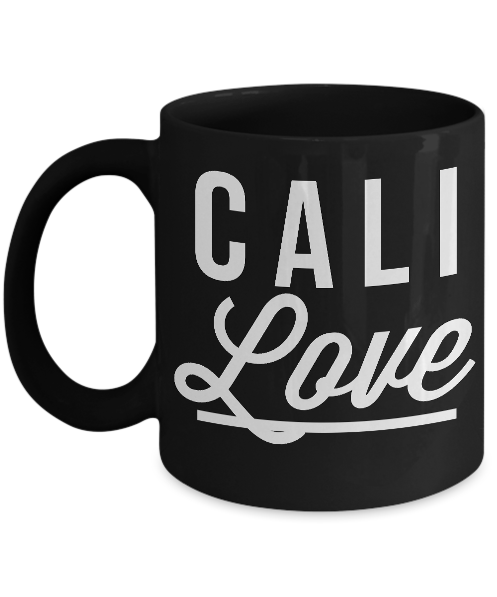 Cali Love Mug 11 oz. California Love Ceramic Coffee Cup in Black – Cute ...