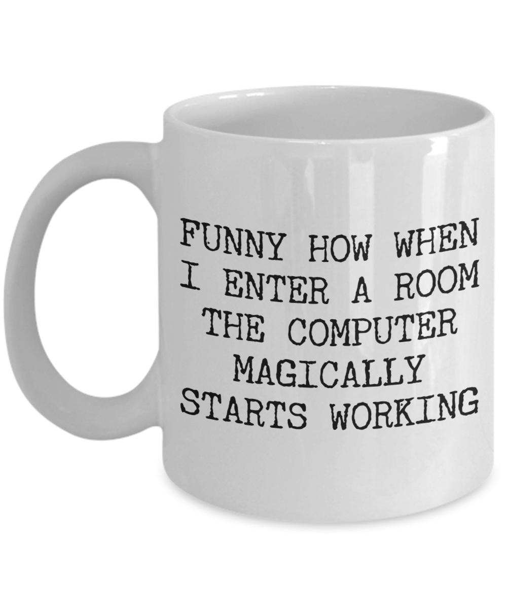 Computer Funny Guy Mugs Computer Genius Mug Coffee Cup – Cute But Rude