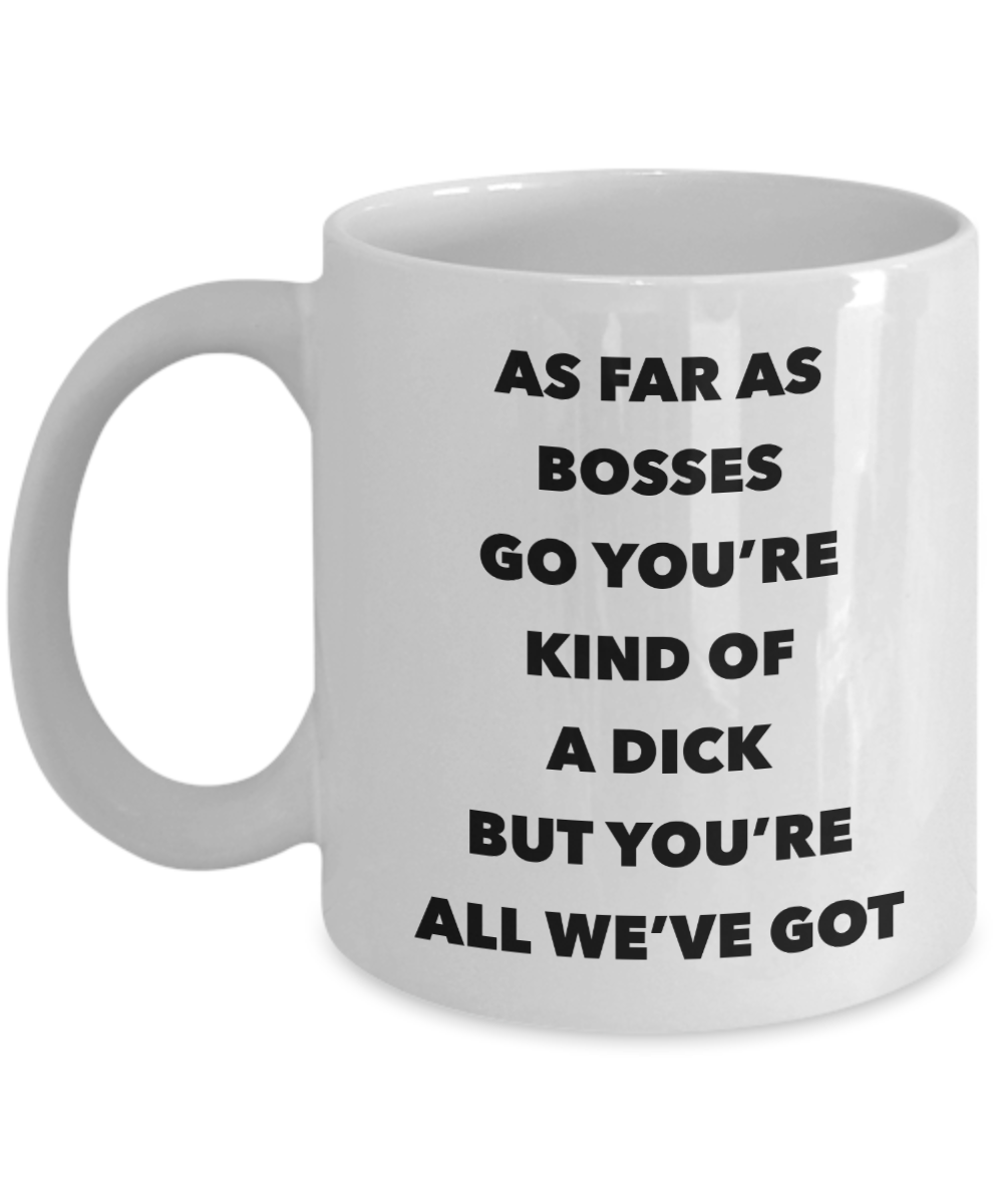 Funny Boss Gifts for Bosses Gag Gift Mug Ceramic Coffee Mug – Cute But Rude